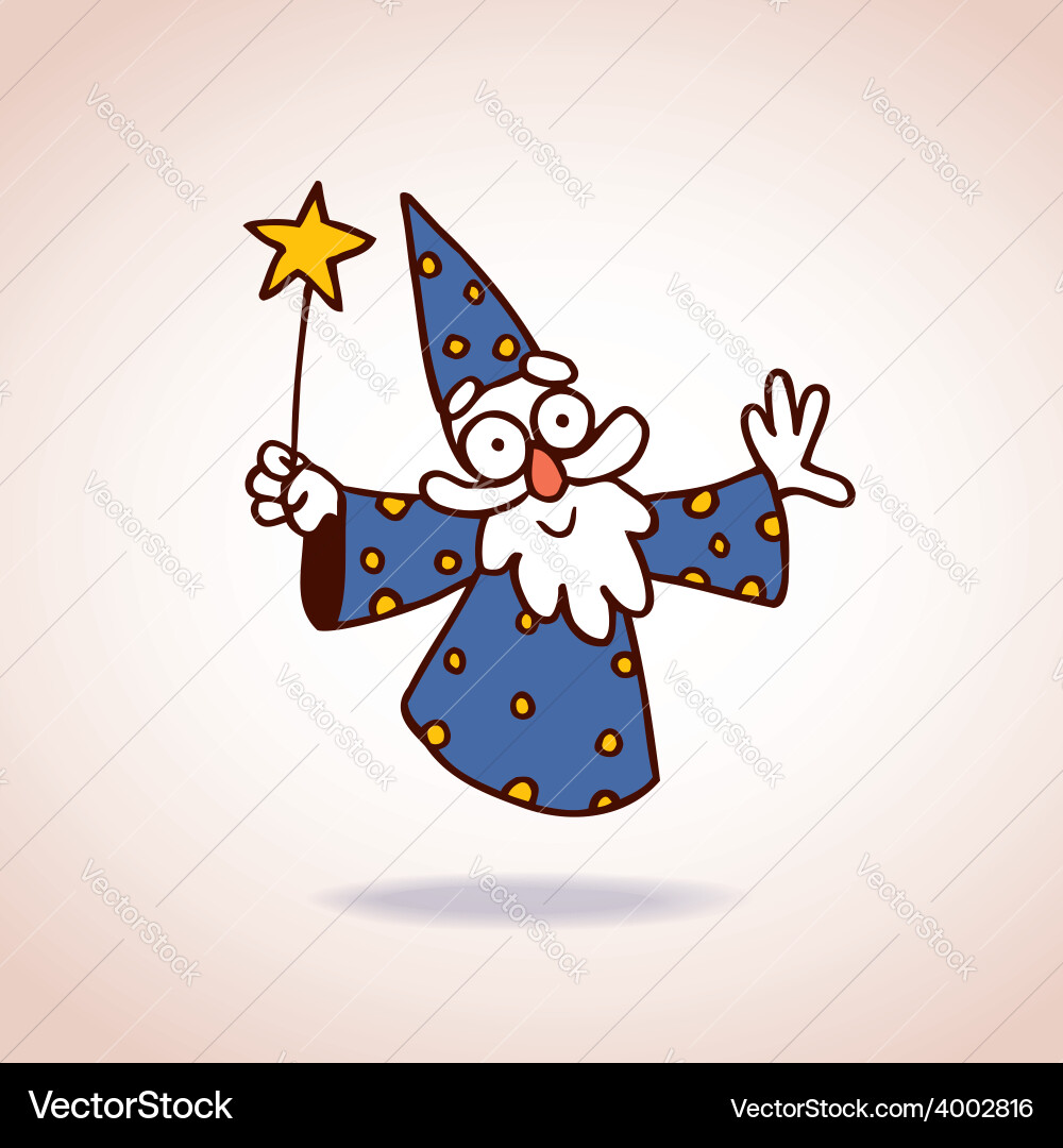Wizard character Royalty Free Vector Image - VectorStock