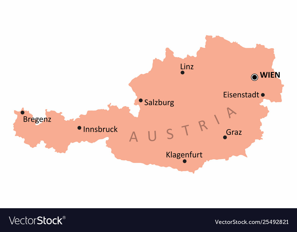 Austria isolated map Royalty Free Vector Image
