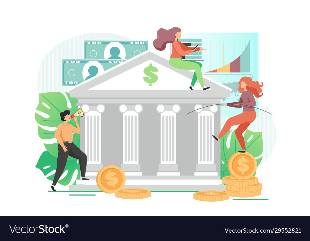 Banking services flat style design Royalty Free Vector Image