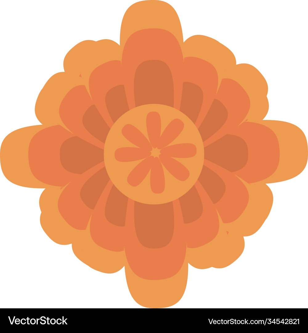 Beautiful flower decoration garden icon Royalty Free Vector