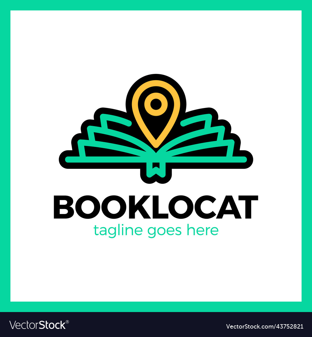 Book location logo Royalty Free Vector Image - VectorStock