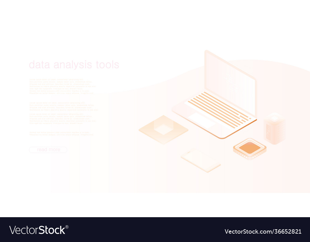 Data analysis server Royalty Free Vector Image