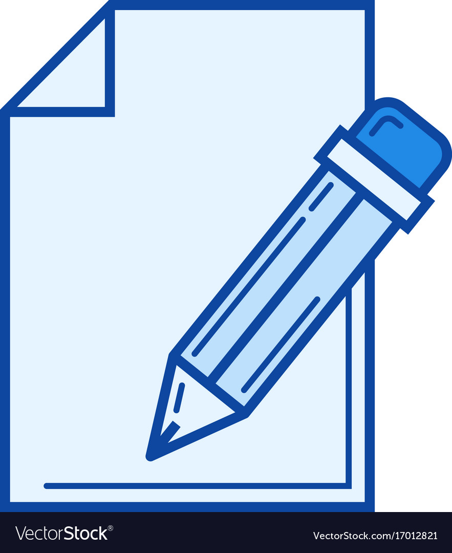 Edit post line icon Royalty Free Vector Image - VectorStock