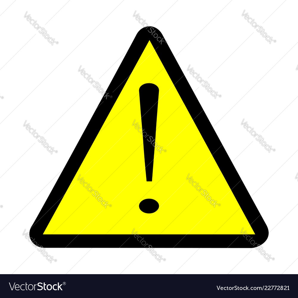 Exclamation warning sign Royalty Free Vector Image