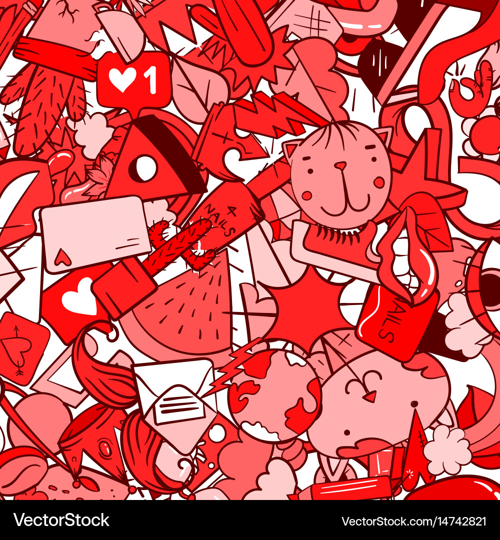 Graffiti pattern with urban lifestyle line icons Vector Image