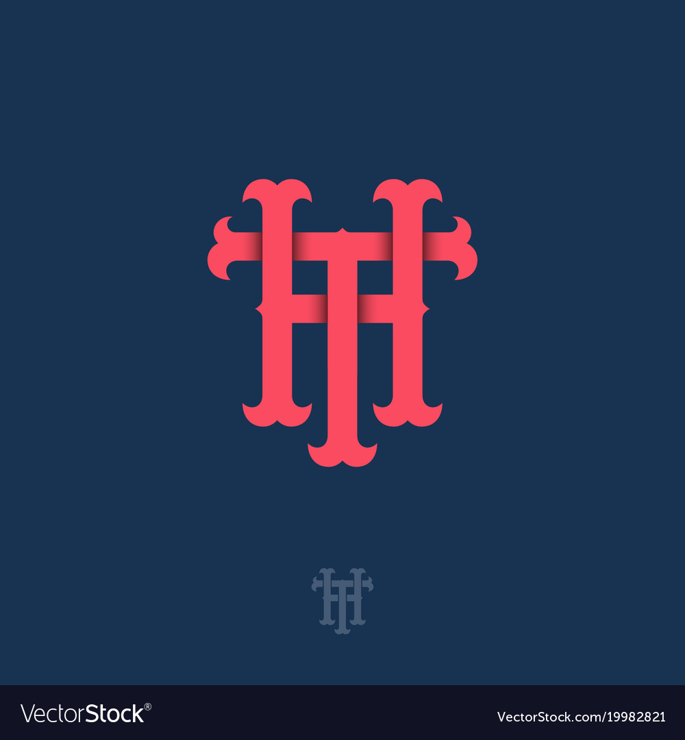 H T Monogram Royalty Free Vector Image Vectorstock