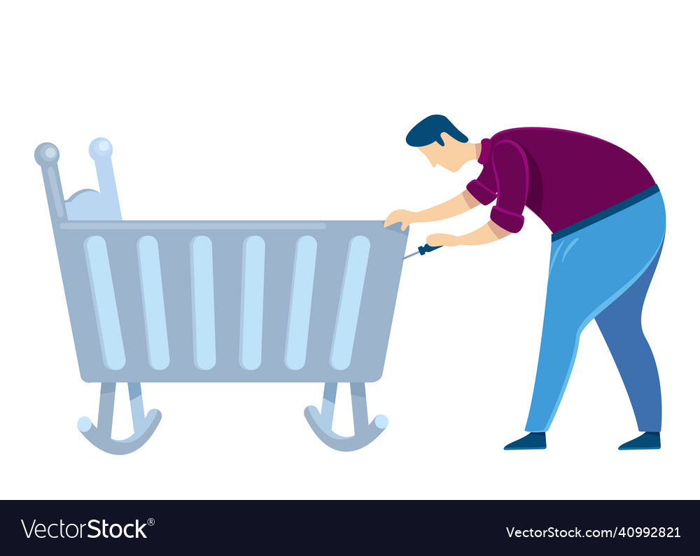 Handyperson flat color faceless character father Vector Image Handyperson flat color faceless character father Vector Image