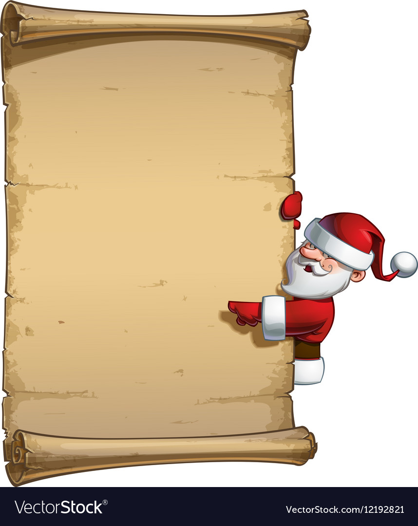 Santa s List Scroll Template Printable Word Searches