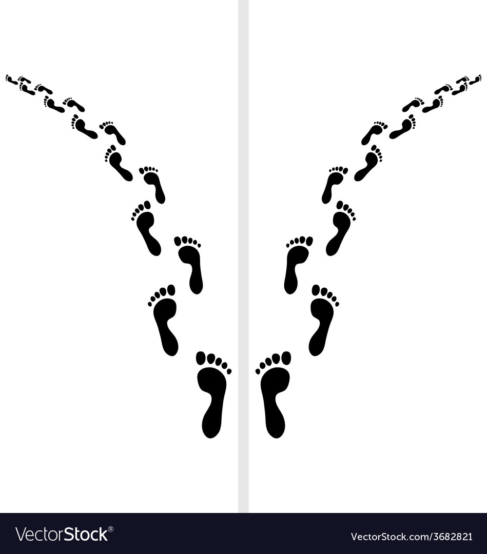 Human footsteps Royalty Free Vector Image - VectorStock