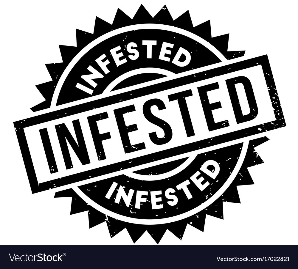 Infested rubber stamp Royalty Free Vector Image