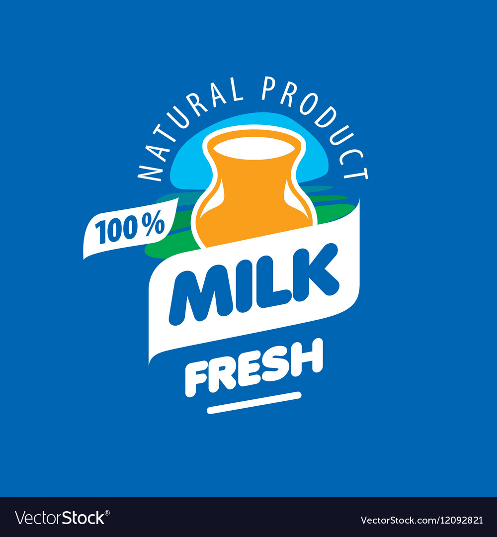 Logo milk Royalty Free Vector Image - VectorStock