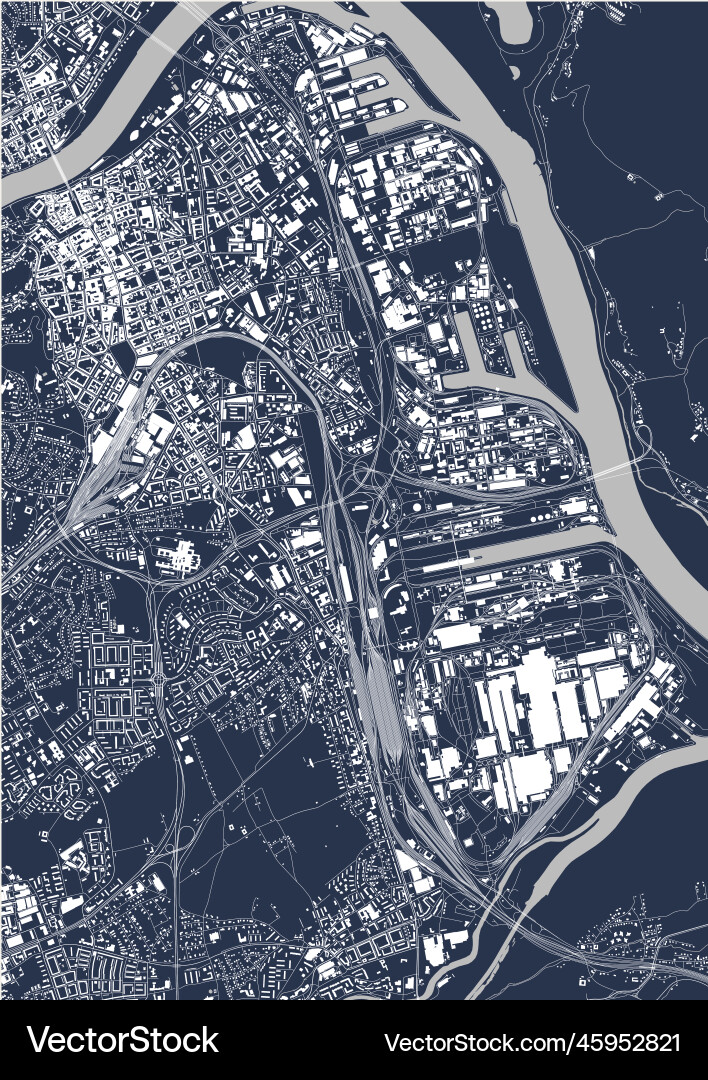 Map of the city linz austria Royalty Free Vector Image