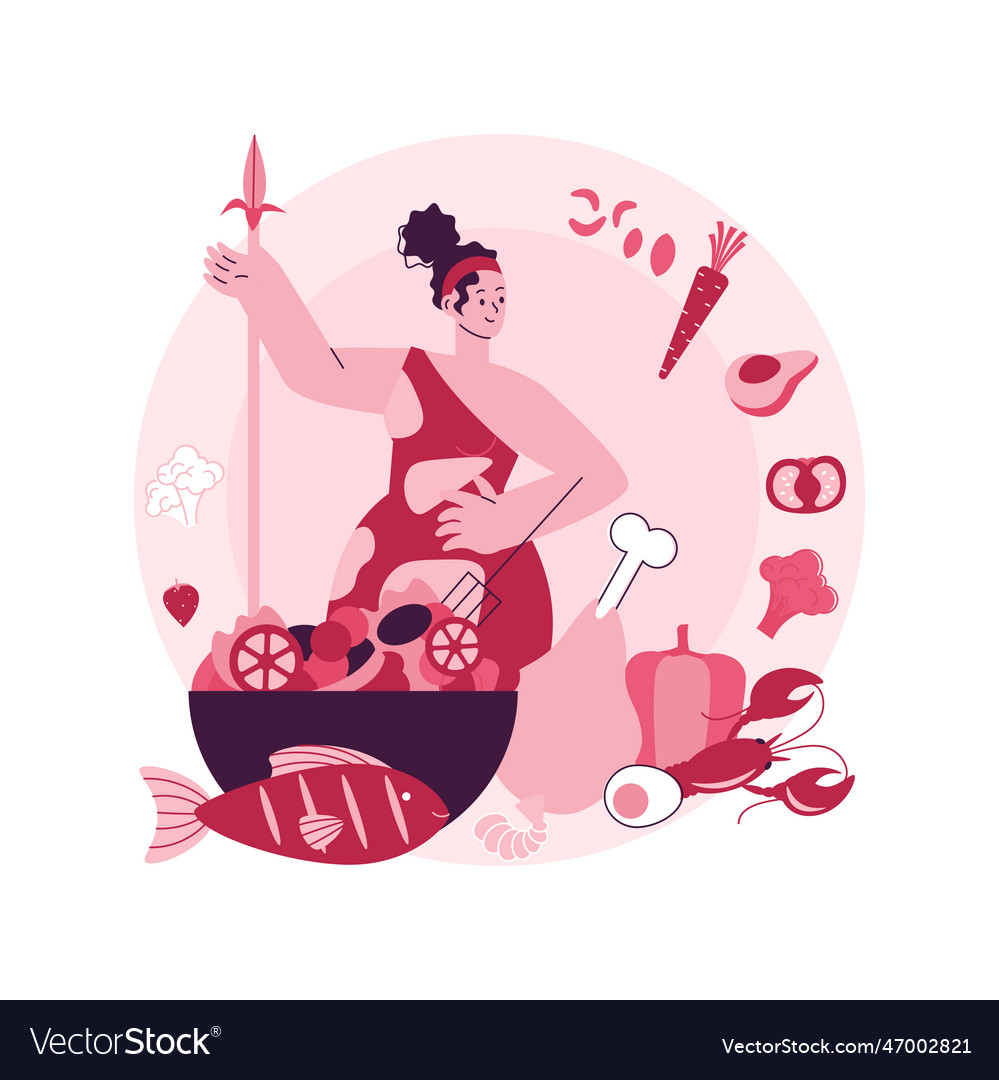 Paleo Diet Abstract Concept Royalty Free Vector Image