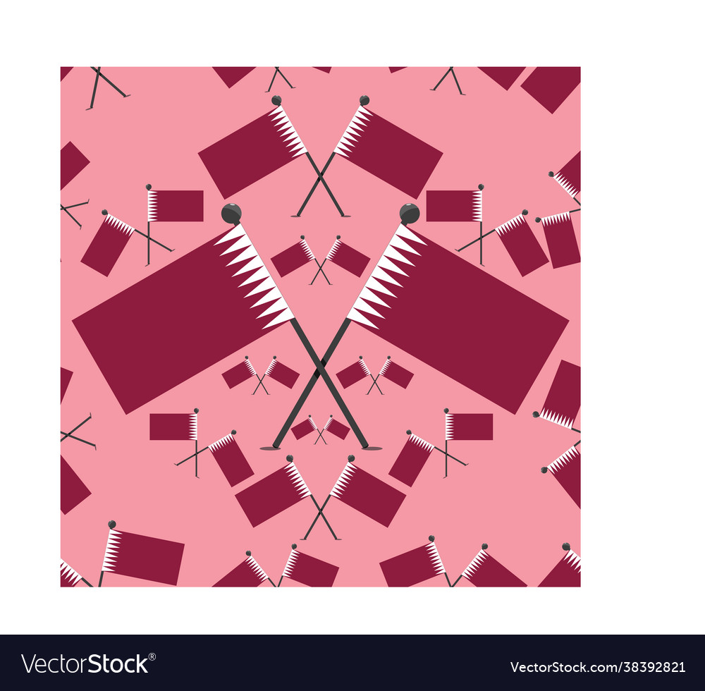 Pattern qatar flags Royalty Free Vector Image - VectorStock