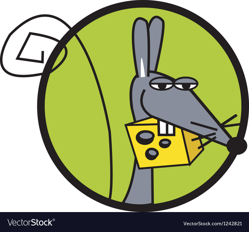 Rat cheese logo Royalty Free Vector Image - VectorStock