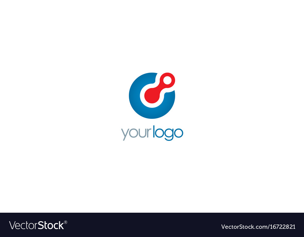 Round connect logo Royalty Free Vector Image - VectorStock