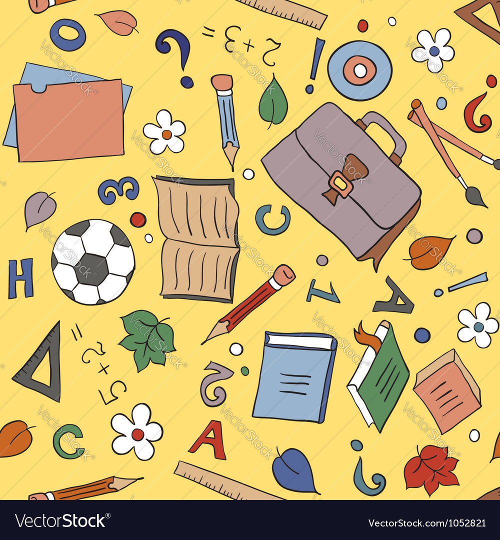 Seamless school background Royalty Free Vector Image