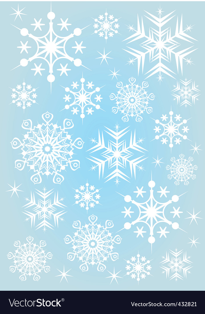Snowflakes Royalty Free Vector Image - VectorStock