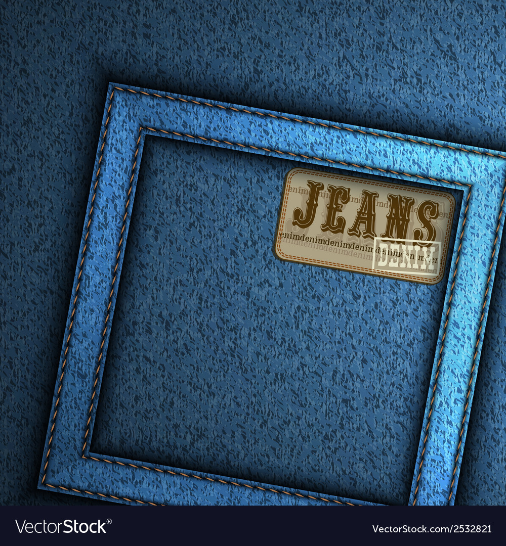 Textile texture jeans background Royalty Free Vector Image