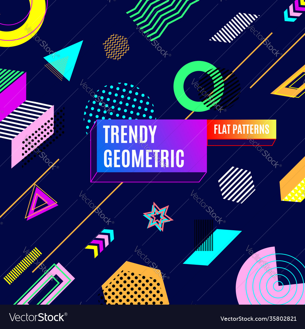 Trendy colorful pattern Royalty Free Vector Image