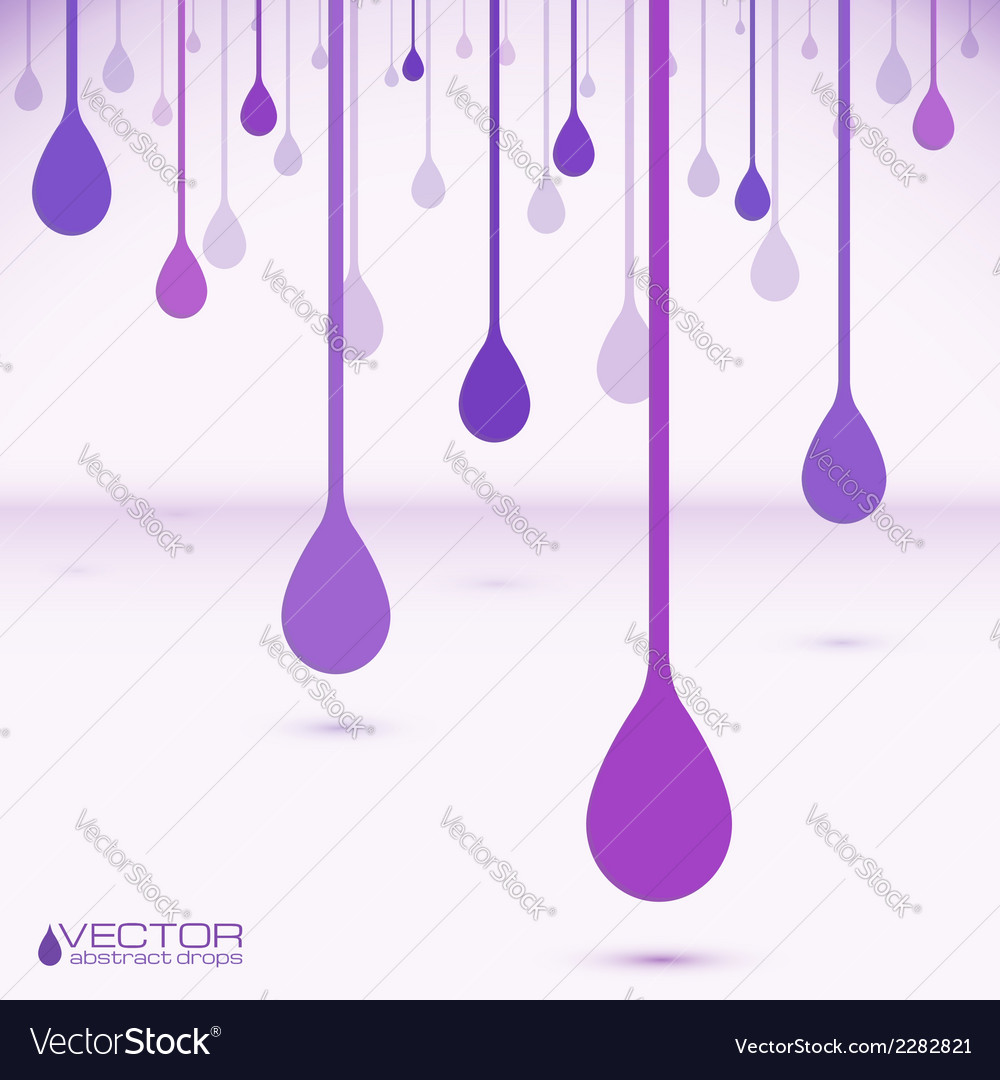 Violet flat water drops Royalty Free Vector Image