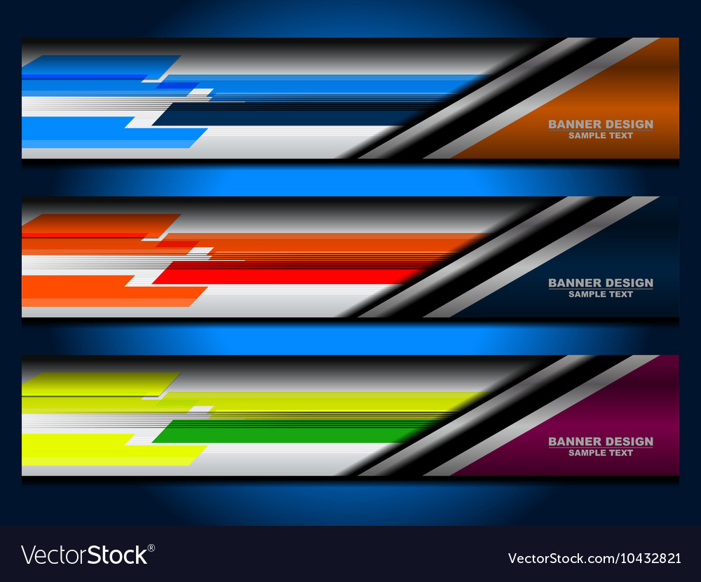 Web header banner design Royalty Free Vector Image