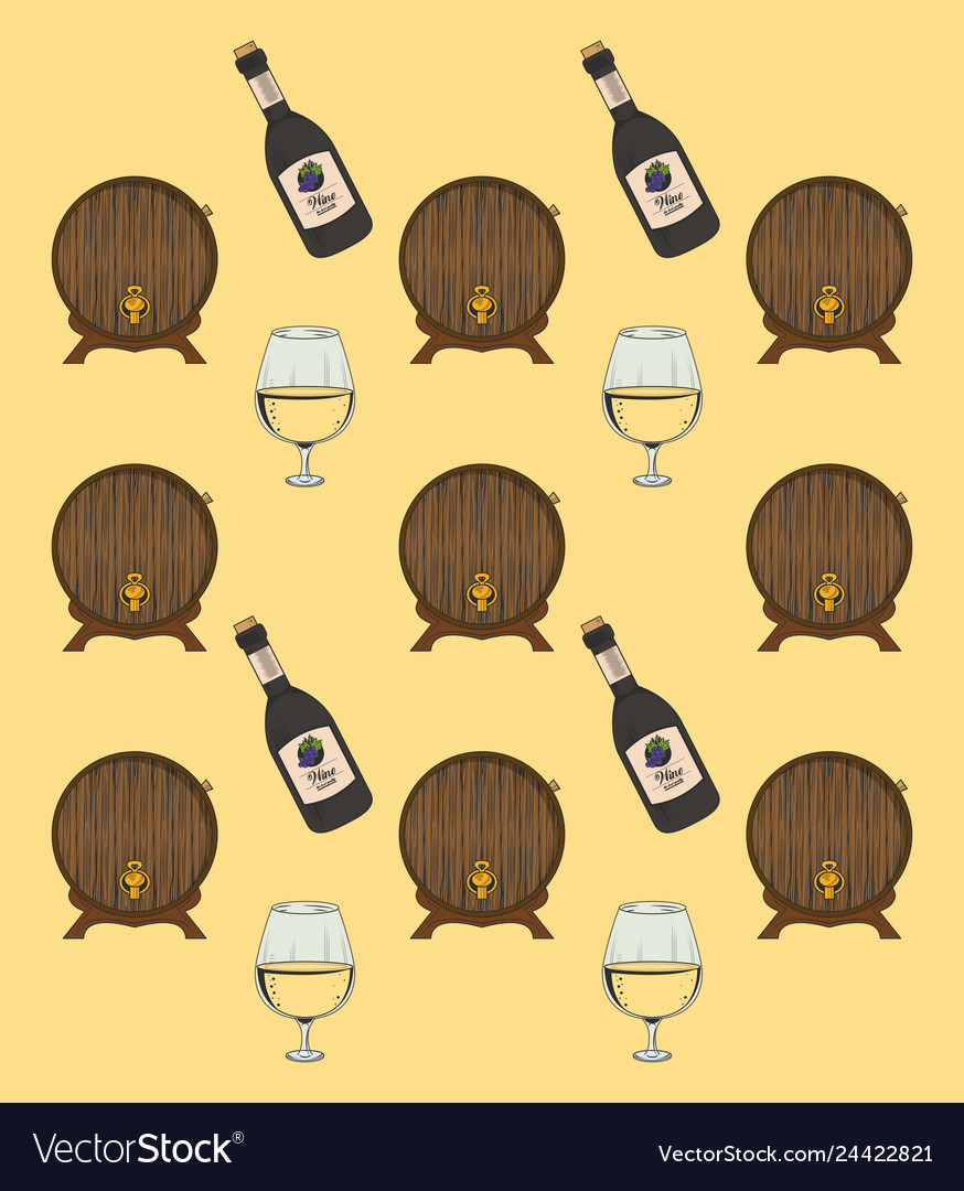 Wine background pattern Royalty Free Vector Image