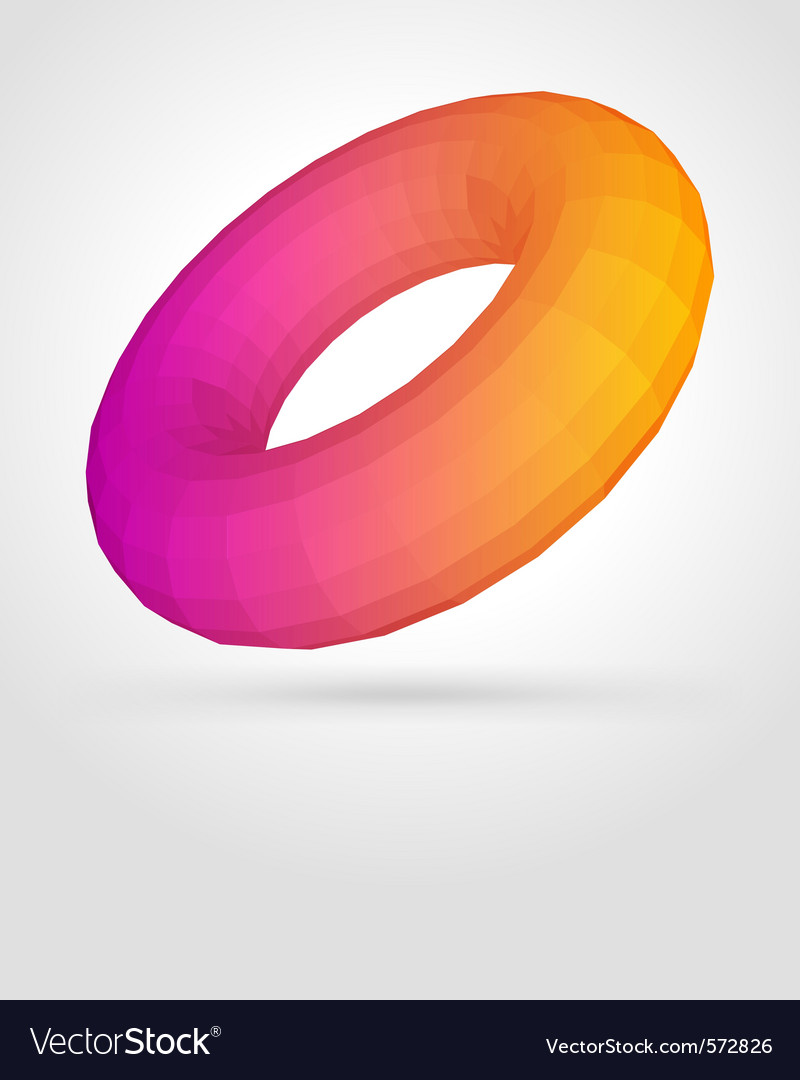 Abstract donuts shape Royalty Free Vector Image