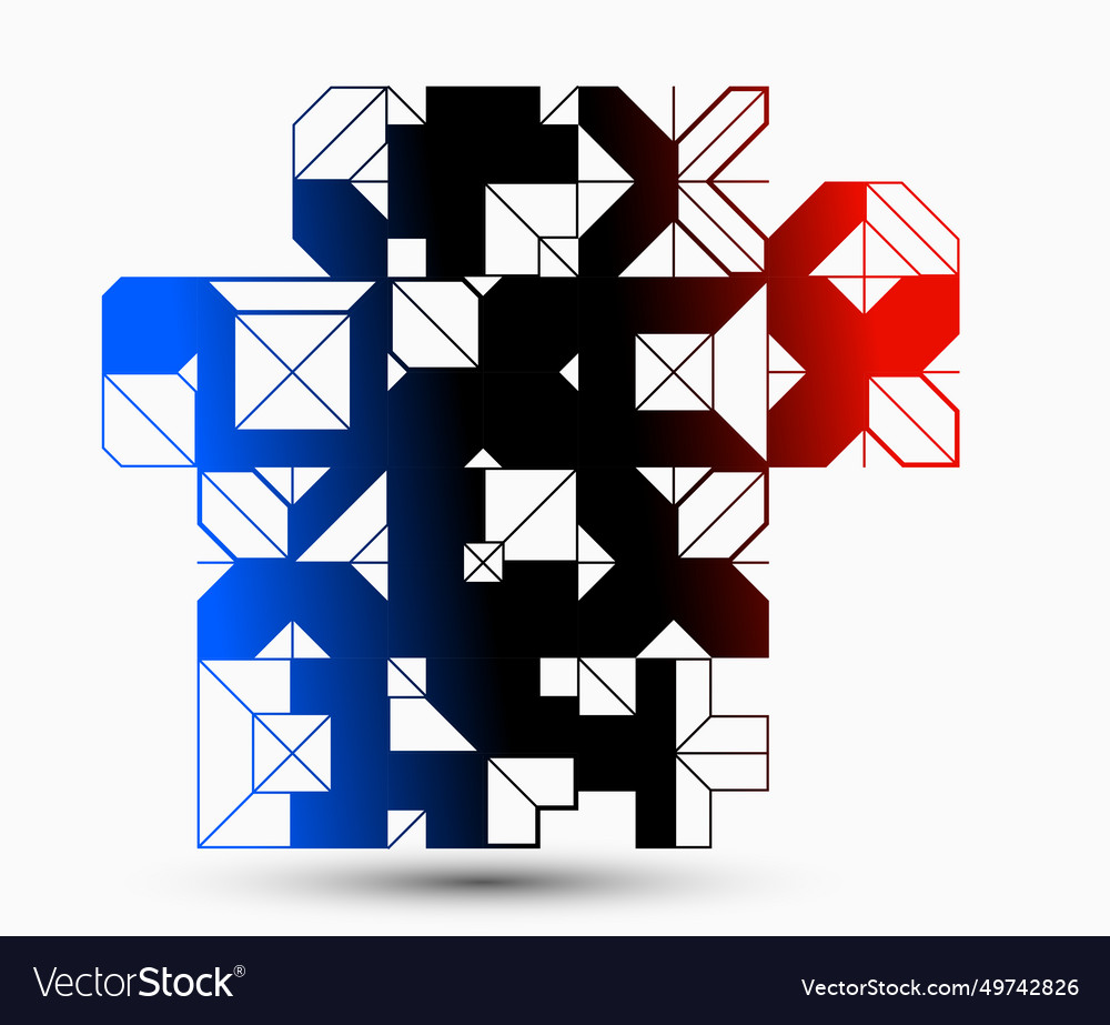 Abstract Geometric Pattern Background Isolated Vector Image