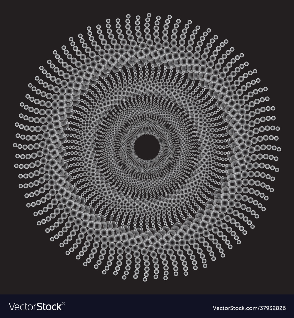 Dotted halftone spiral pattern or texture Vector Image