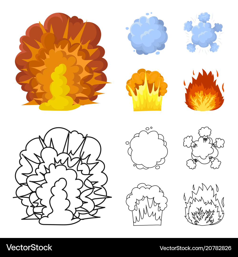 Flame sparks hydrogen fragments atomic or gas Vector Image