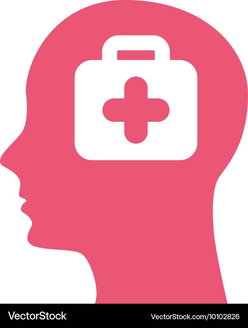 Human profile healthcare icon Royalty Free Vector Image