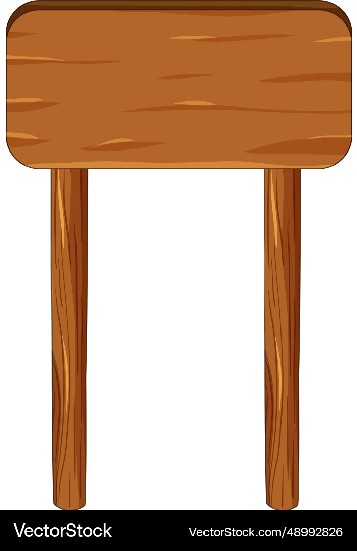 Isolated wooden signboard frame attached Vector Image