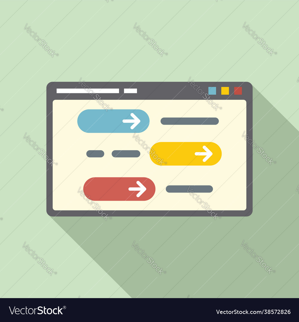 Kid programming icon flat computer Royalty Free Vector Image