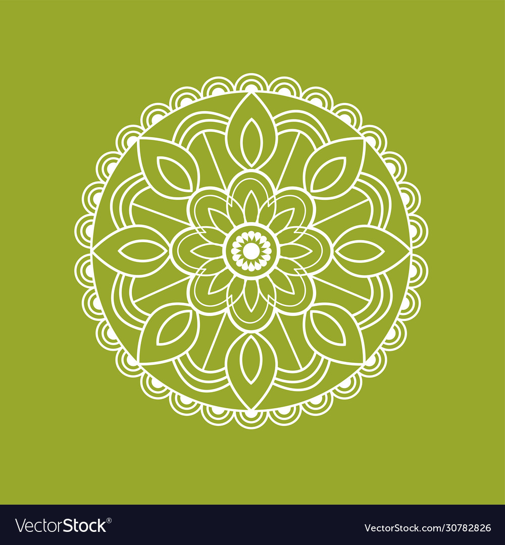 Mandala floral pattern Royalty Free Vector Image