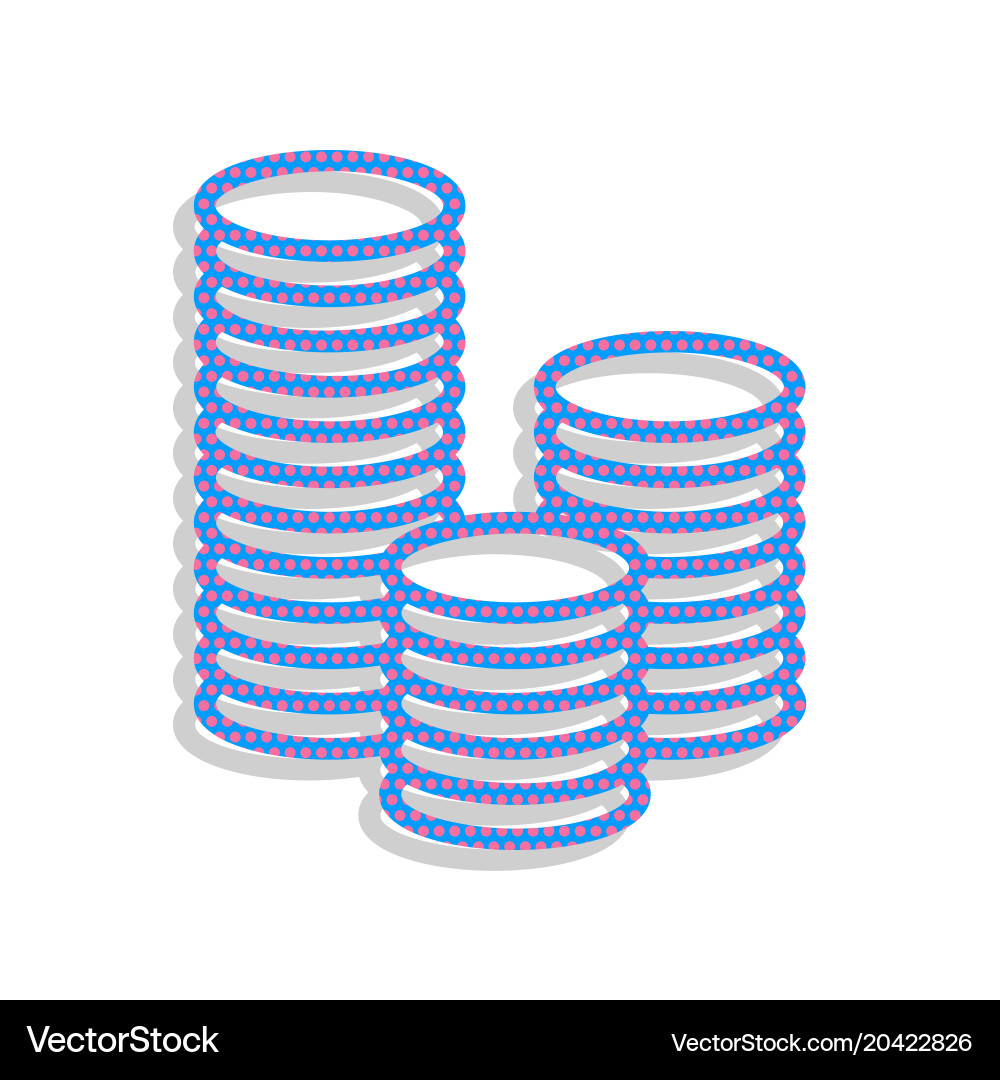 Money sign neon blue icon Royalty Free Vector Image