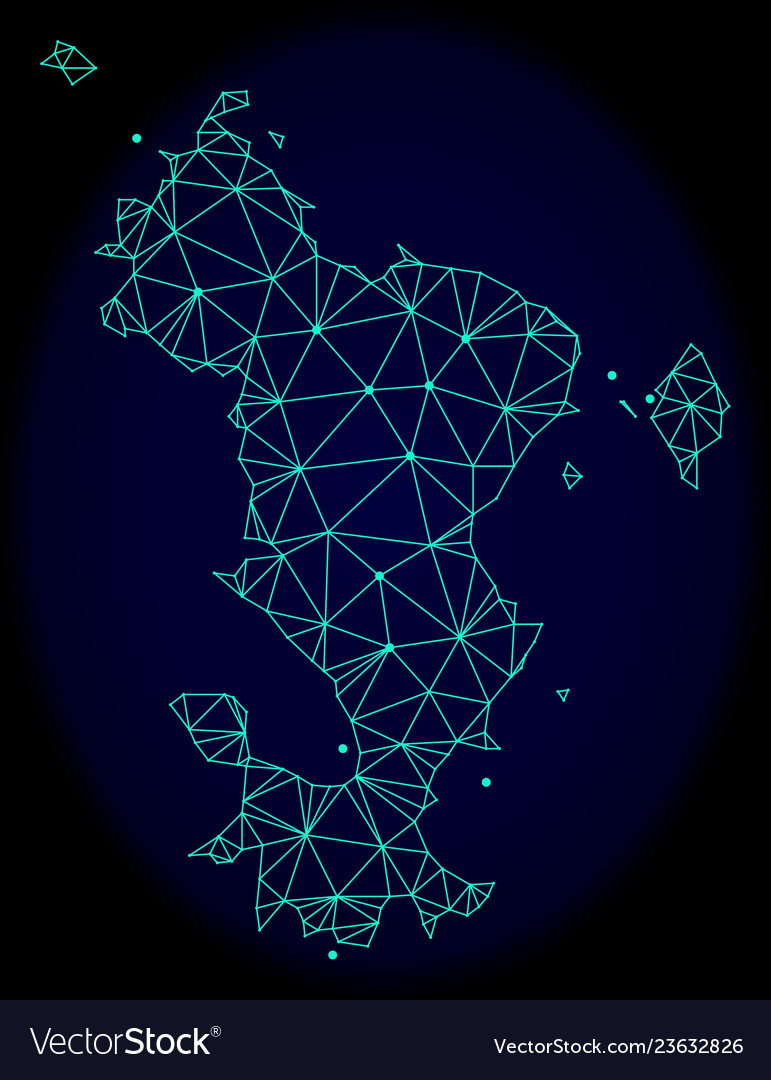 Polygonal 2d mesh abstract map of mayotte Vector Image Polygonal 2d mesh abstract map of mayotte Vector Image