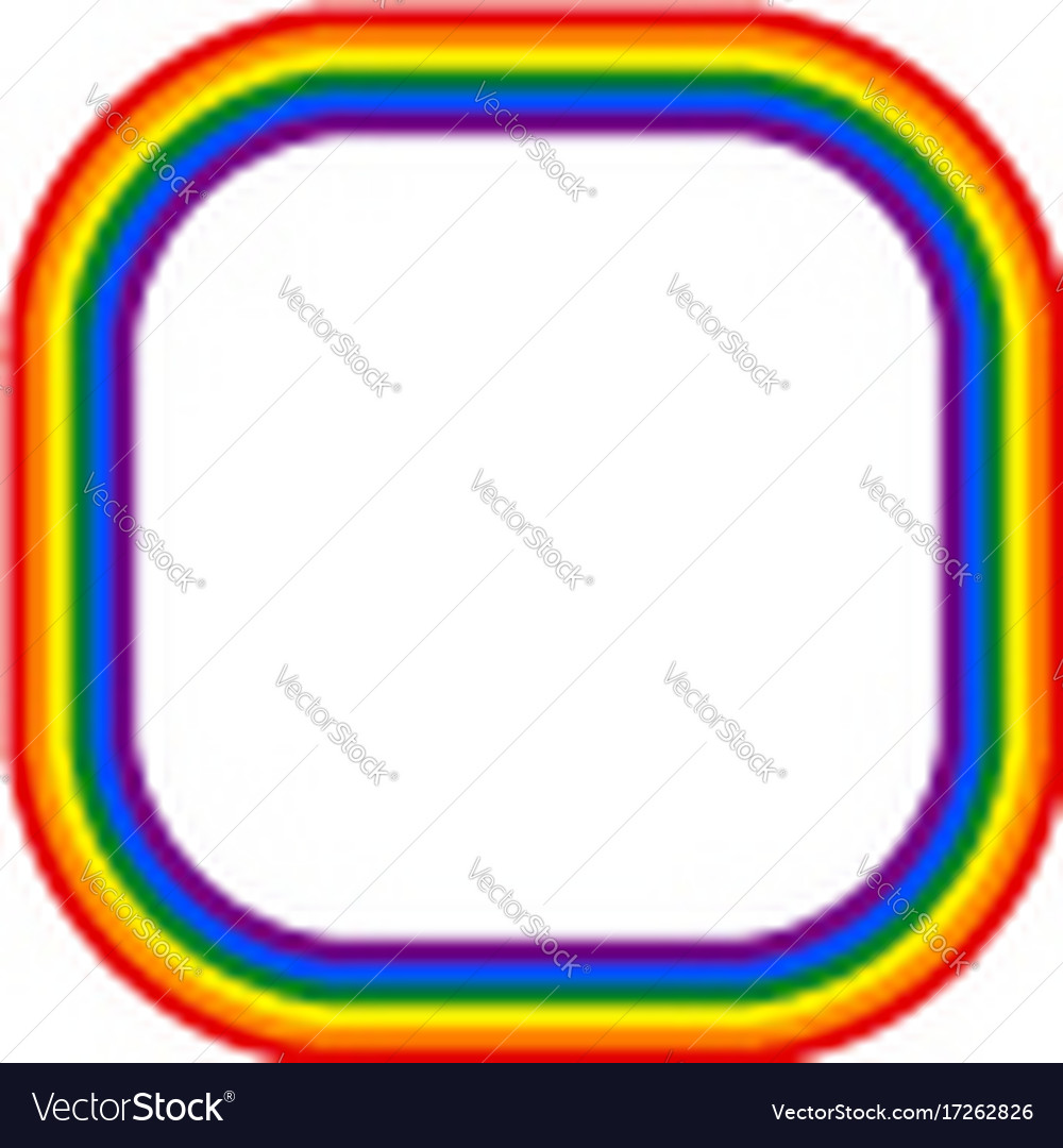 Rainbow Pride Flag Lgbt Movement In Square Shape Vector Image