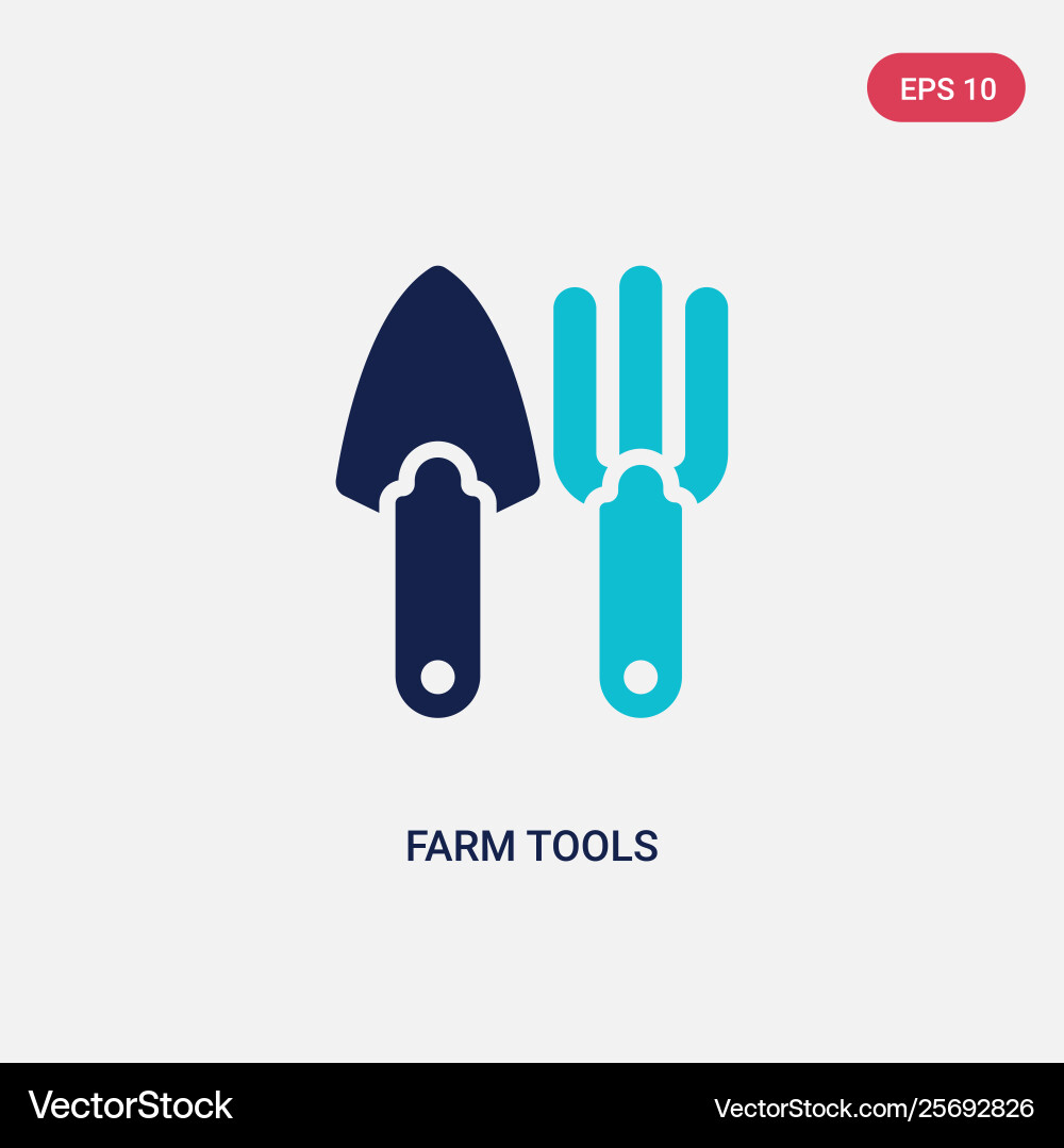 Two color farm tools icon from farming Royalty Free Vector