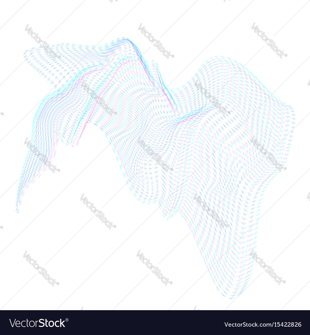Warped parametric surface shape Royalty Free Vector Image