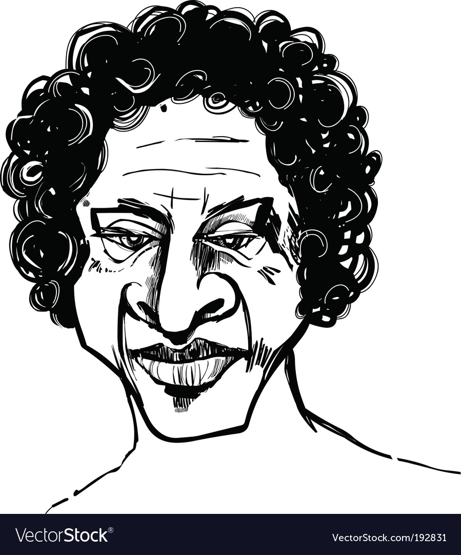 Afro man Royalty Free Vector Image - VectorStock