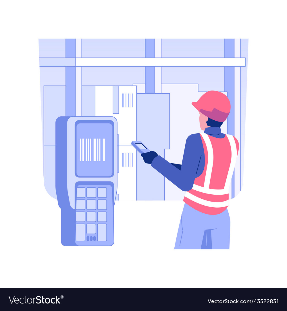 Barcode reader isolated concept Royalty Free Vector Image