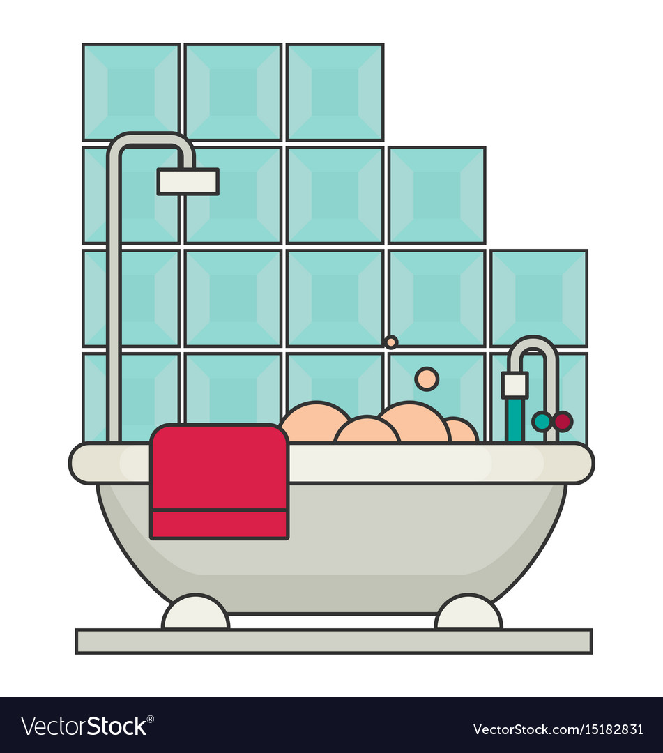Bath flat Royalty Free Vector Image - VectorStock