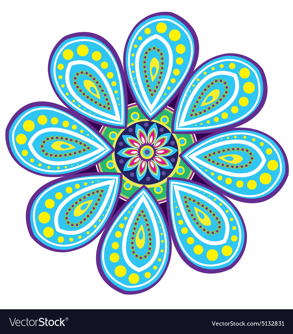Flower pattern mandala Royalty Free Vector Image