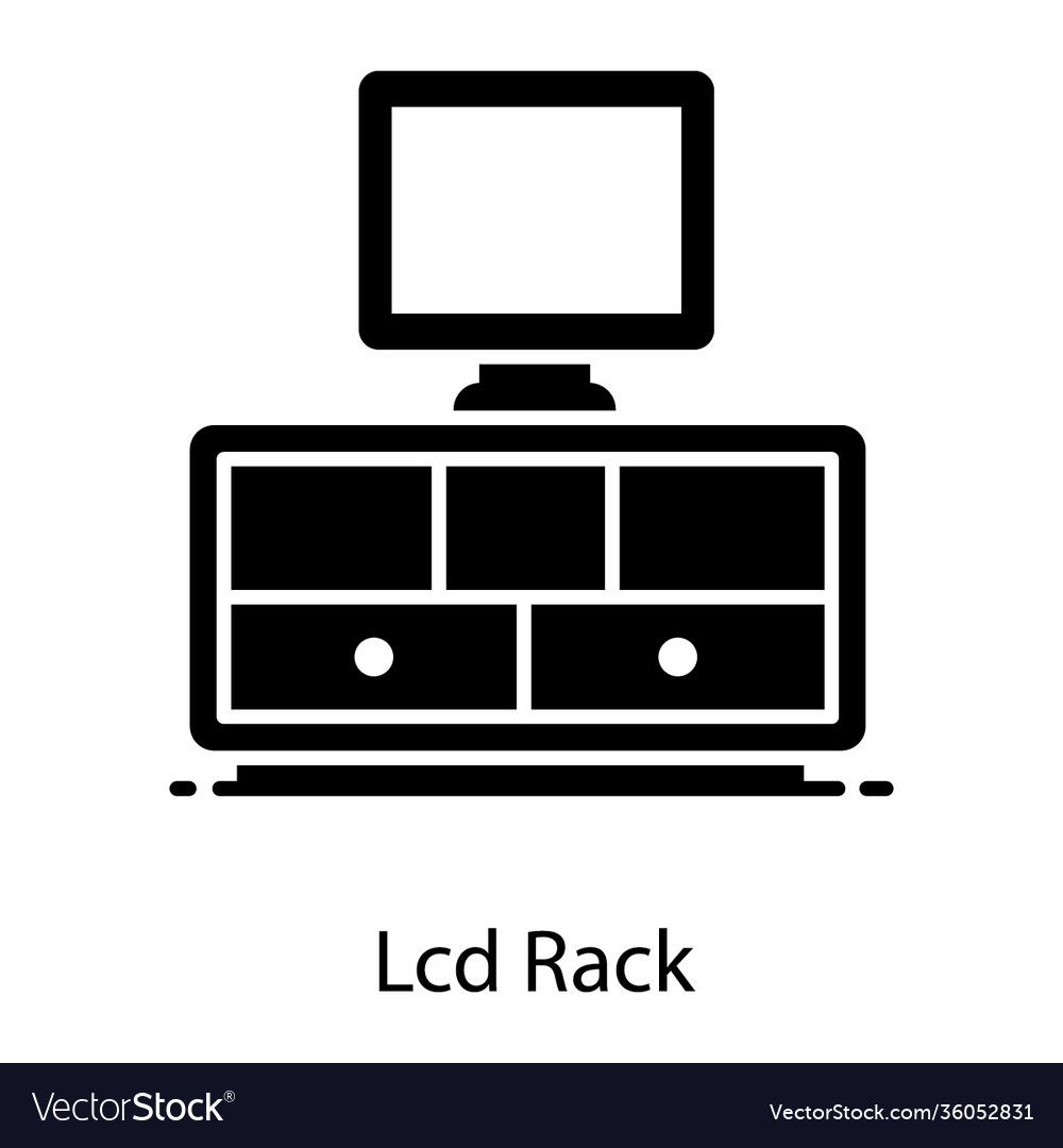 Lcd rack Royalty Free Vector Image - VectorStock