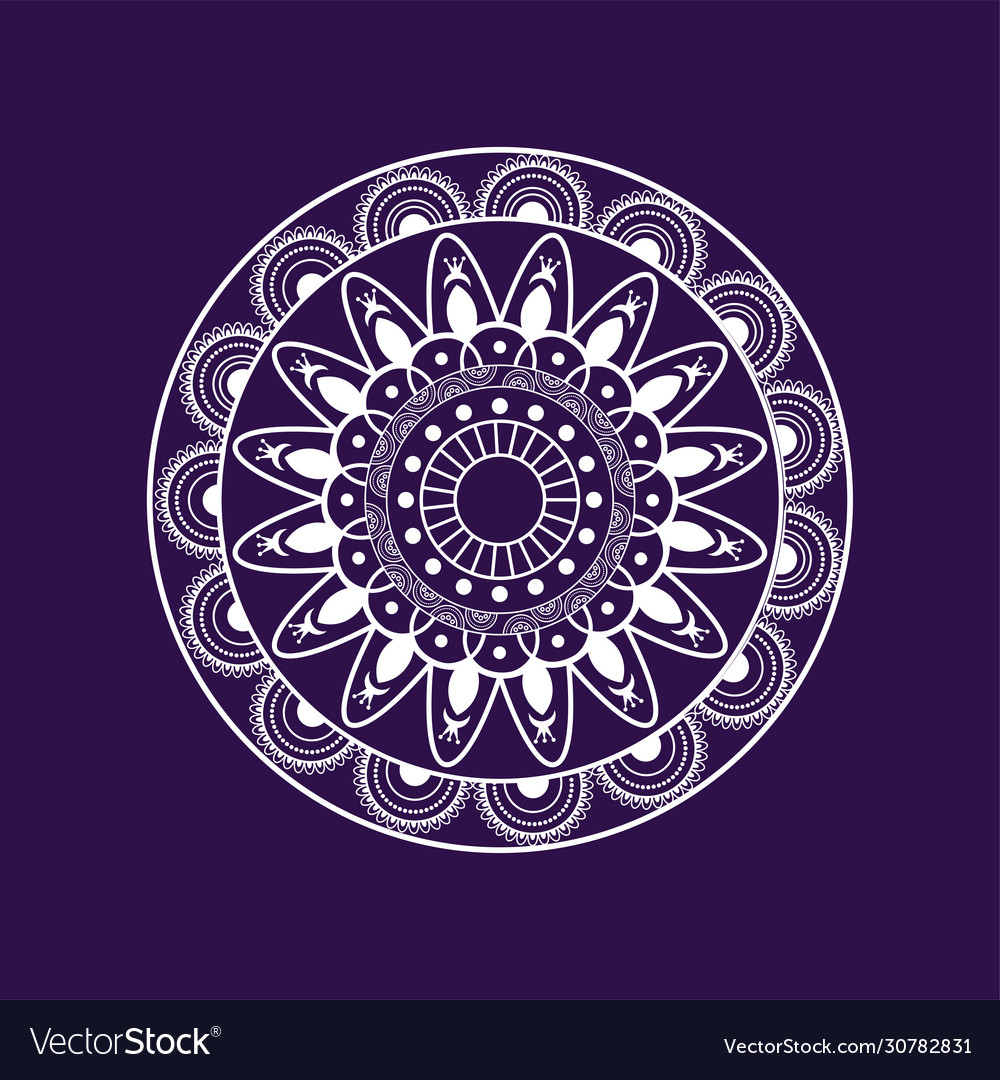 Mandala floral pattern Royalty Free Vector Image