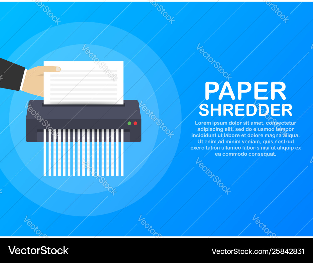 Paper shredder icon document business office Vector Image