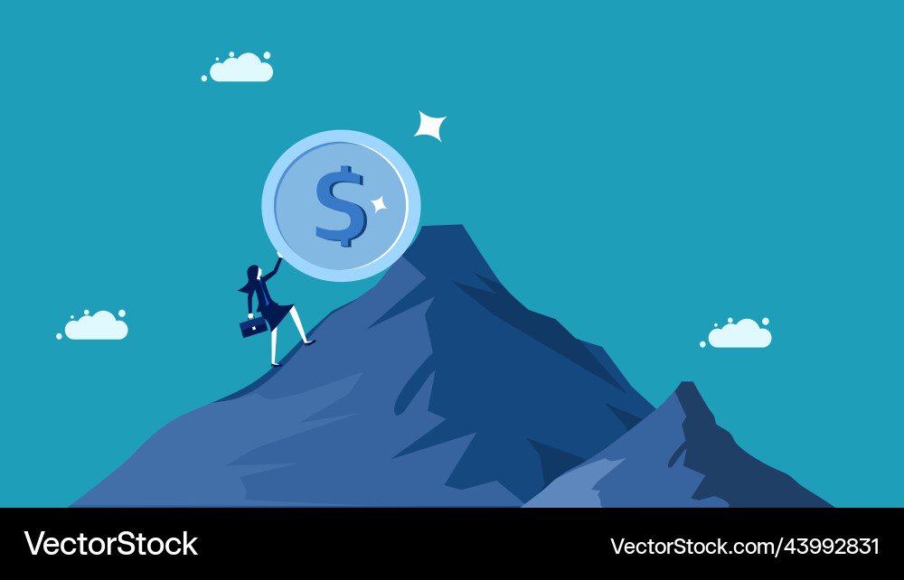 Patient and committed to financial success Vector Image