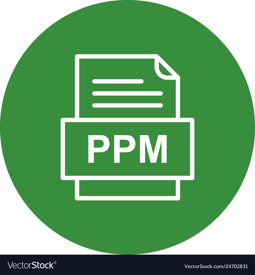 Ppm file document icon Royalty Free Vector Image
