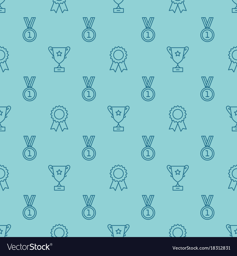Seamless awards pattern Royalty Free Vector Image